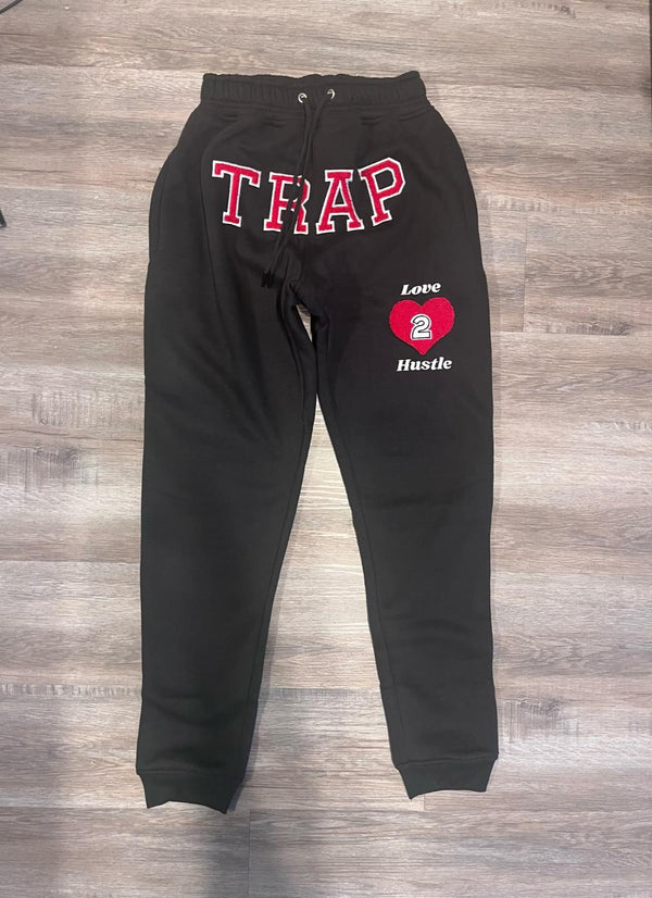 TRAP BLACK AND RED SWEATPANTS – Misfitz Clothing Apparel